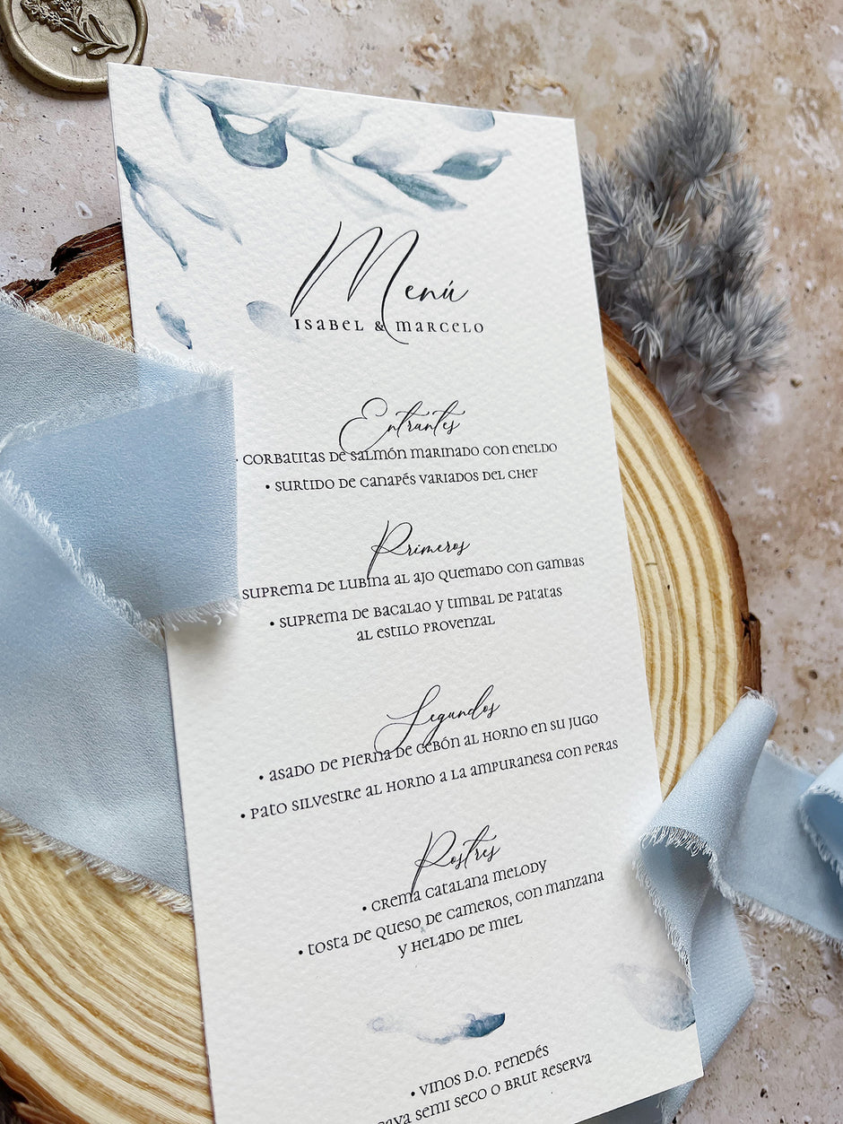 Menú de Boda – lainvitaciondeliana